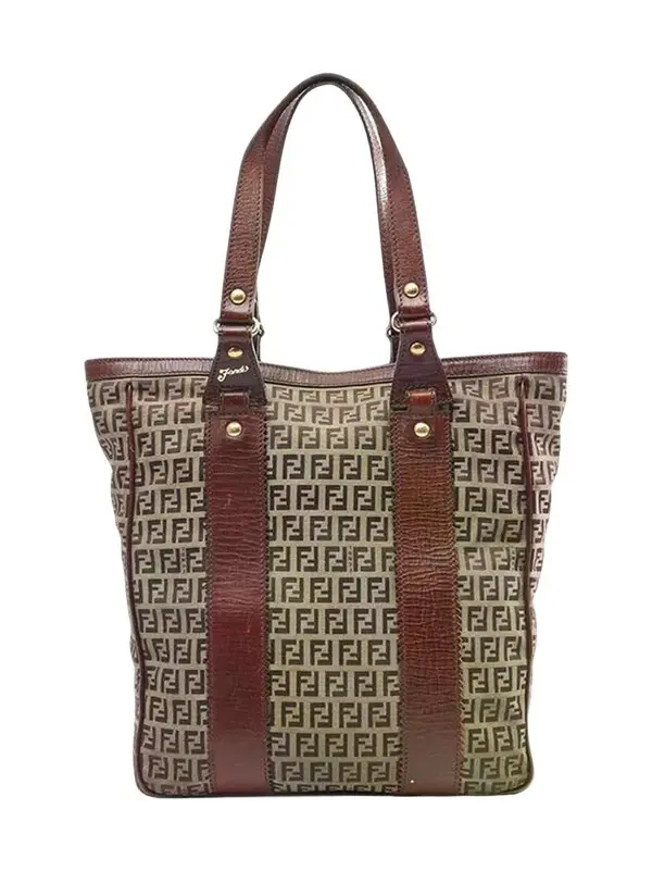 Fendi Zucchino Canvas Tote Bag - Neutrals
