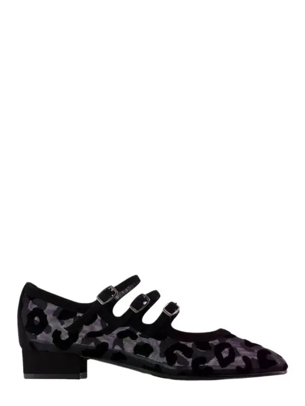 CAREL Ariana Leopard-print Mesh Pumps - Black