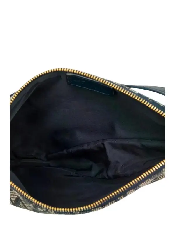 Dior 2001 Mini Diorissimo Canvas Saddle Pochette Shoulder Bag - Blue