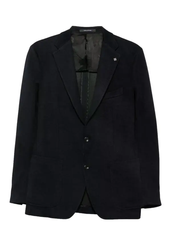 Tagliatore Notched-lapels Single-breasted Blazer - Blue