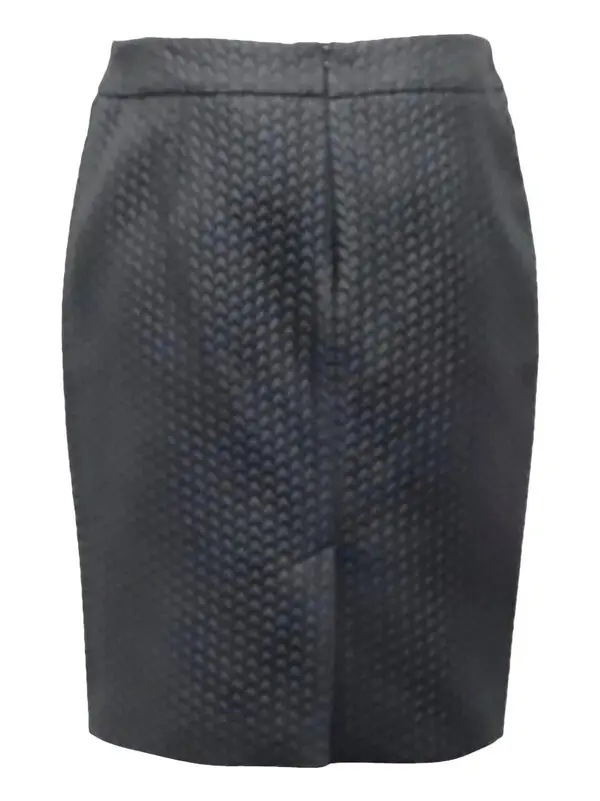 Emporio Armani Textured Pencil Skirt - Black