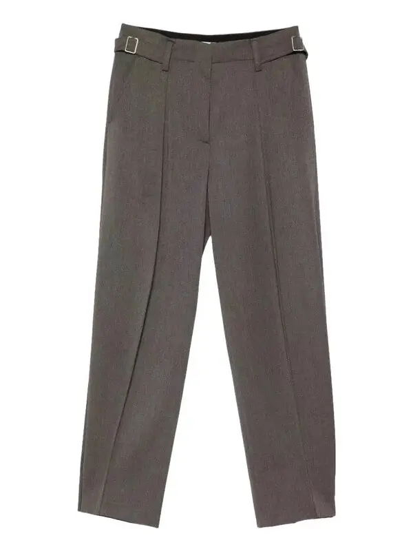 SYSTEM Tailored Trousers With Buckle Detail - Grey