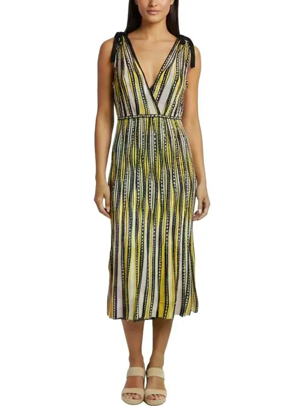 Missoni Alga Bubble-pattern Midi Dress - Yellow