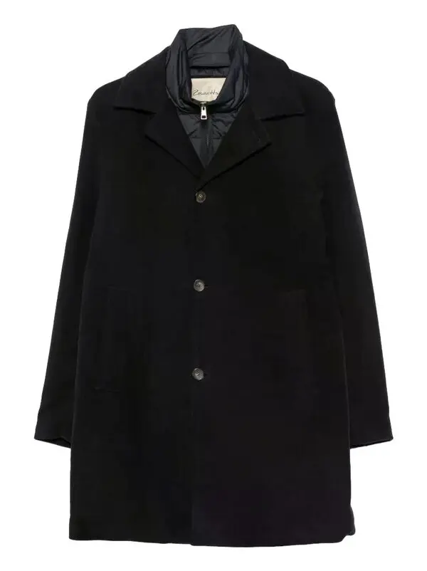 ZEROSETTANTA STUDIO Button-fastening Notched-lapel Coat - Blue