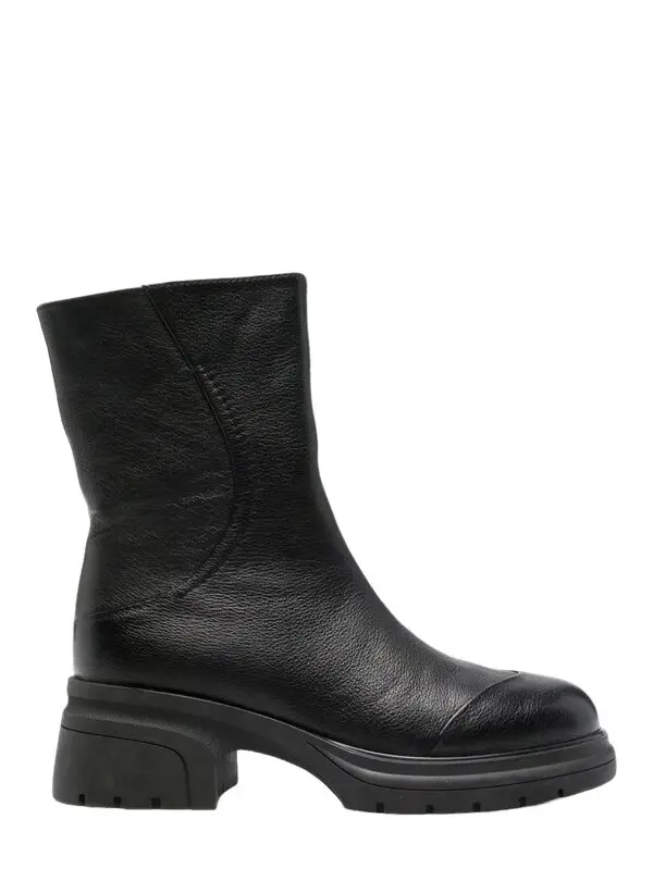 LINDA BAUMANN Block Heel Ankle Boots - Black