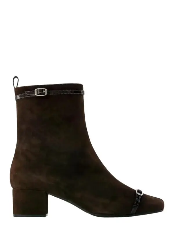 CAREL Buckled Ankle Boots - Brown
