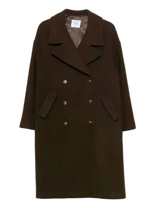 LE SULLY STUDIO Double-breasted Notched-lapel Coat - Brown