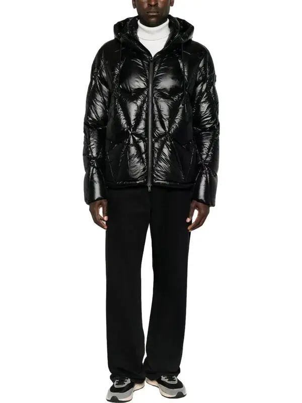 Moose Knuckles Quilted Hooded Jacket - Black
