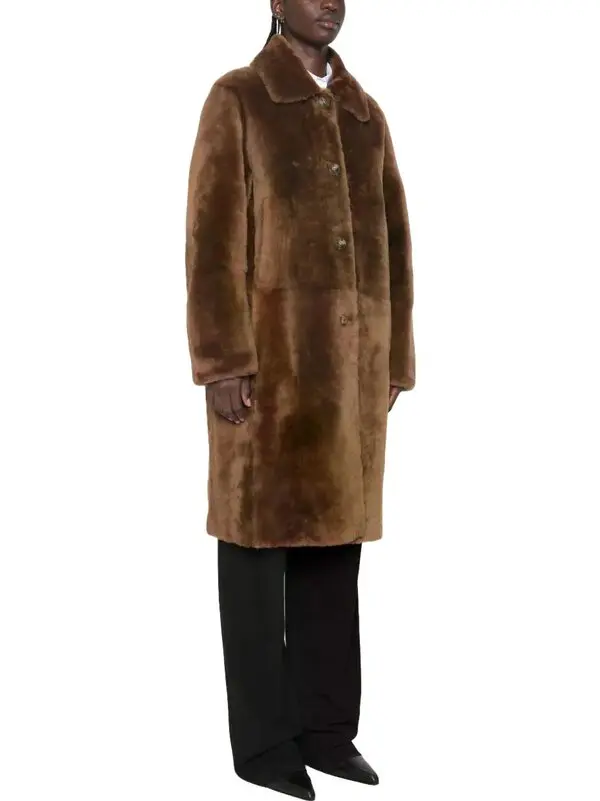 FURLING BY GIANI Emma Shearling Coat - Brown