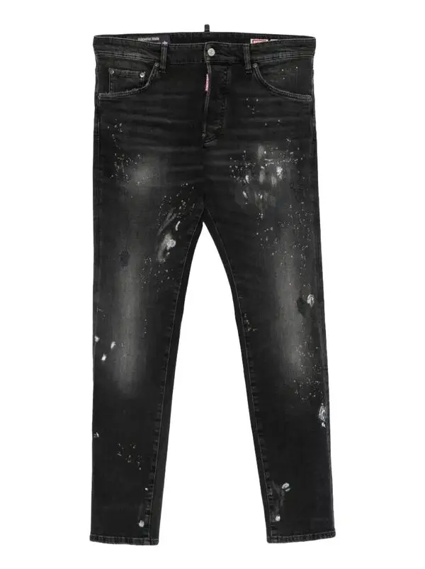 Dsquared2 Distressed Faded Effect Jeans - Black