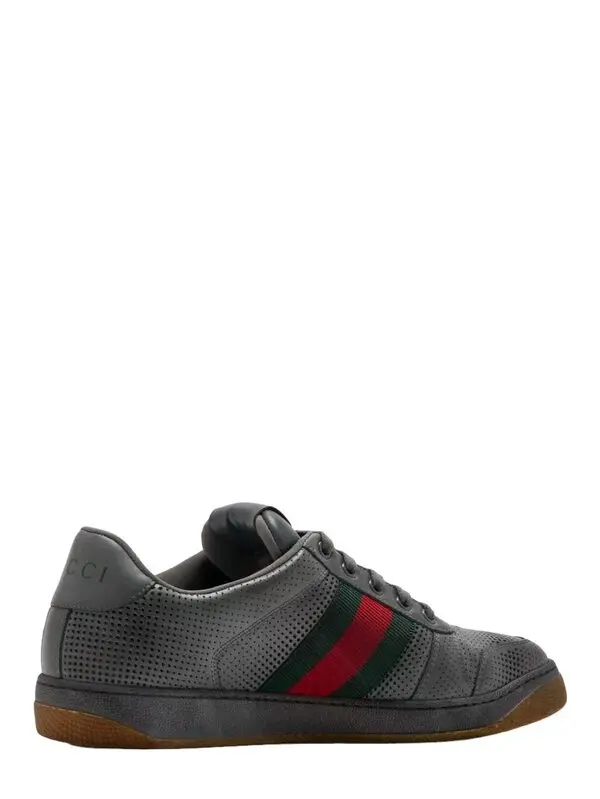 Gucci Screener Sneakers With Distressed Effect - Grey