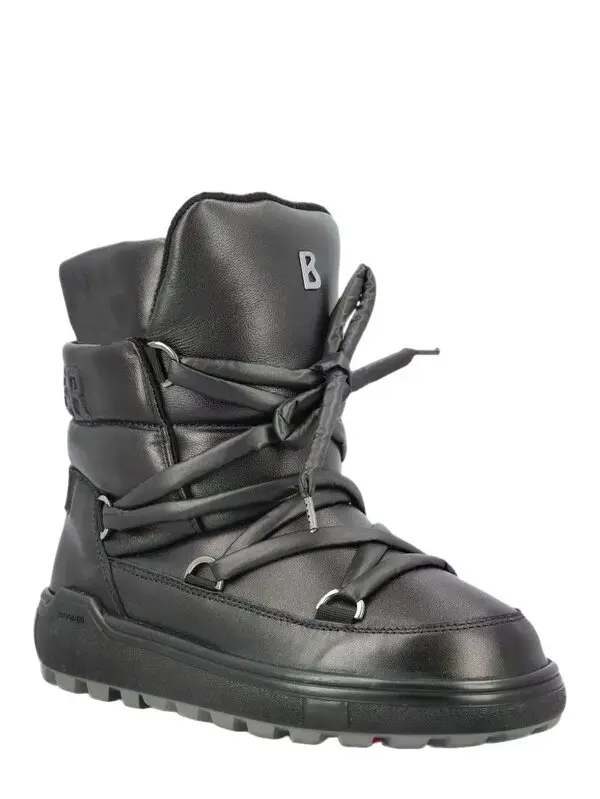 Bogner Quilted Lace-up Snow Boots - Black
