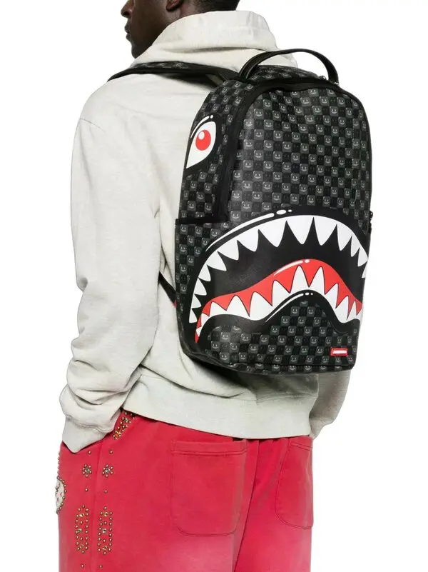 SPRAYGROUND Shark Mouth Checkered Backpack - Black