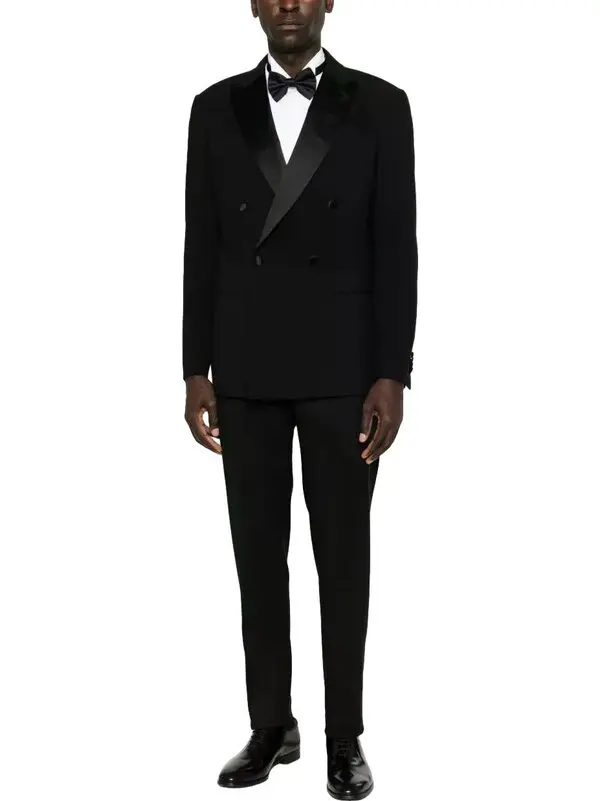 Giorgio Armani Double-breasted Blazer - Black