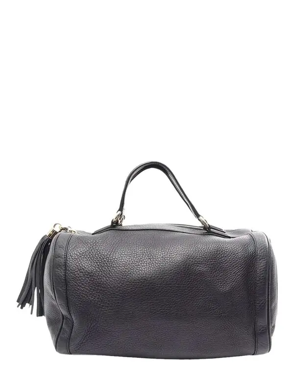 Gucci 2000-2015 Medium Pebbled Calfskin Soho Boston Bag - Blue