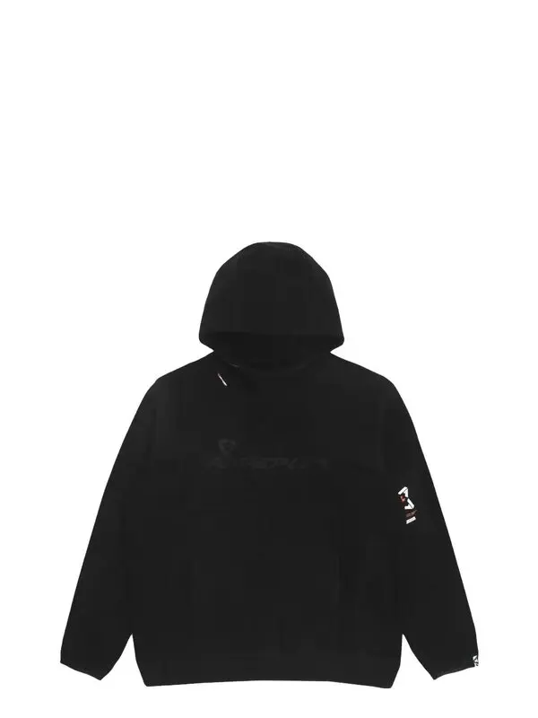 AAPE BY *A BATHING APE Logo-print Fleece Hoodie - Black