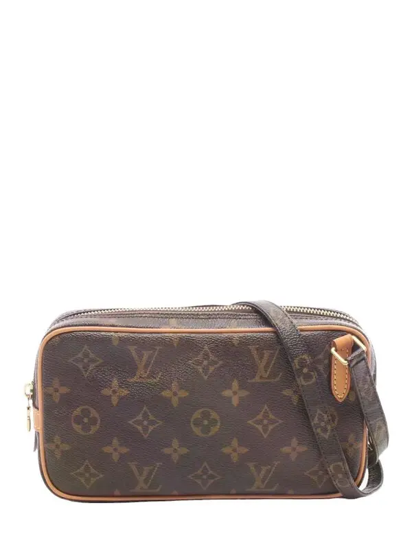 LOUIS VUITTON 2003 Monogram Pochette Marly Bandouliere Crossbody Bag - Brown