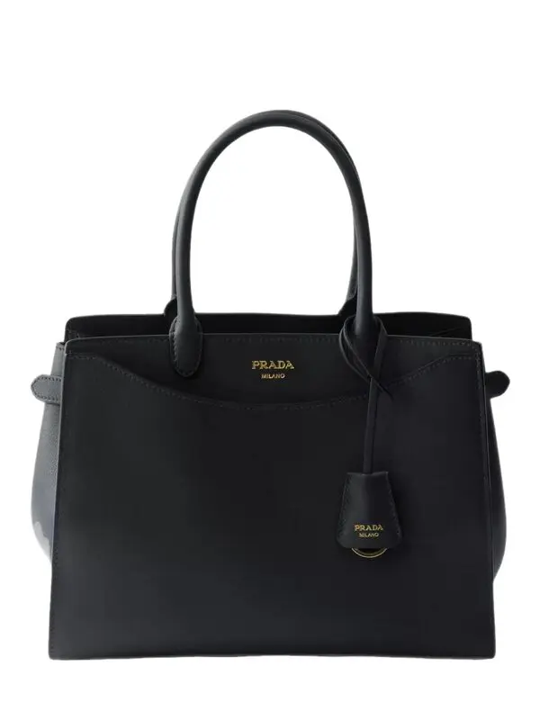 Prada Large Leather Handbag - Black