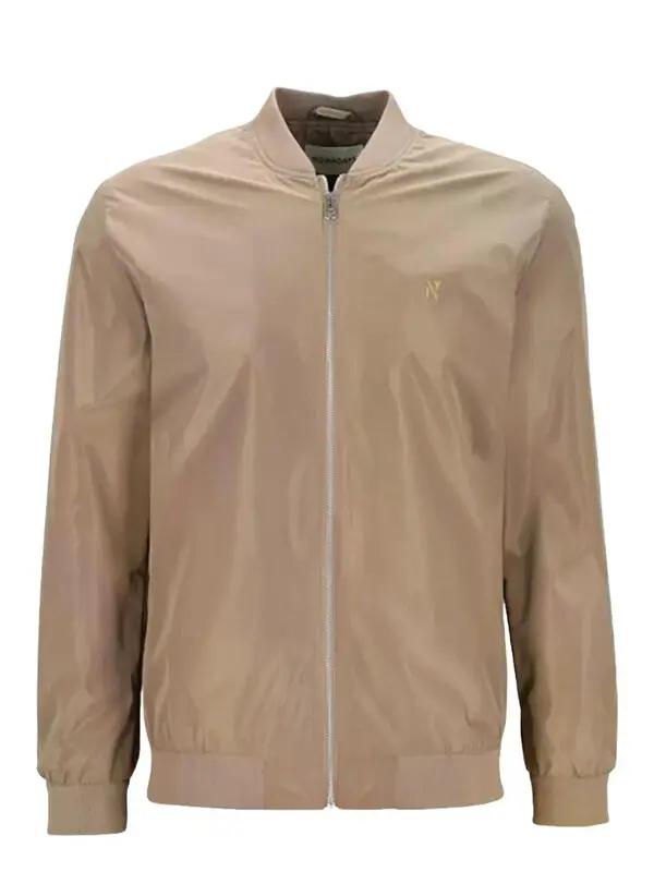 NOWADAYS Logo Embroidered Zip-up Bomber Jacket - Neutrals