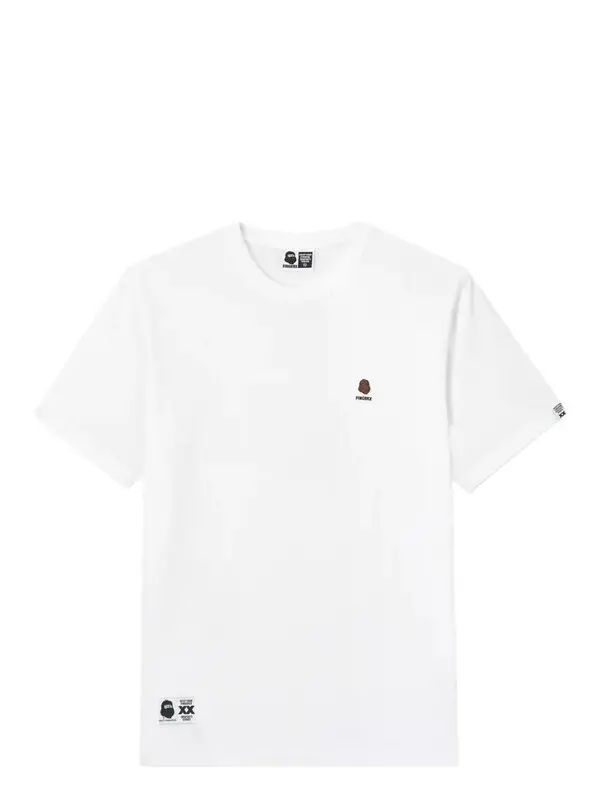 FINGERCROXX Logo-embroidered Patch-detail T-shirt - White