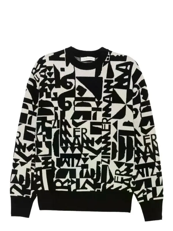 Zimmermann Logo-intarsia Knitted Sweater - Black