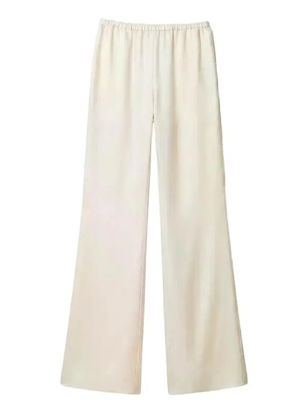 REFORMATION Gale Trousers Wide Leg Satin Finish - Neutrals