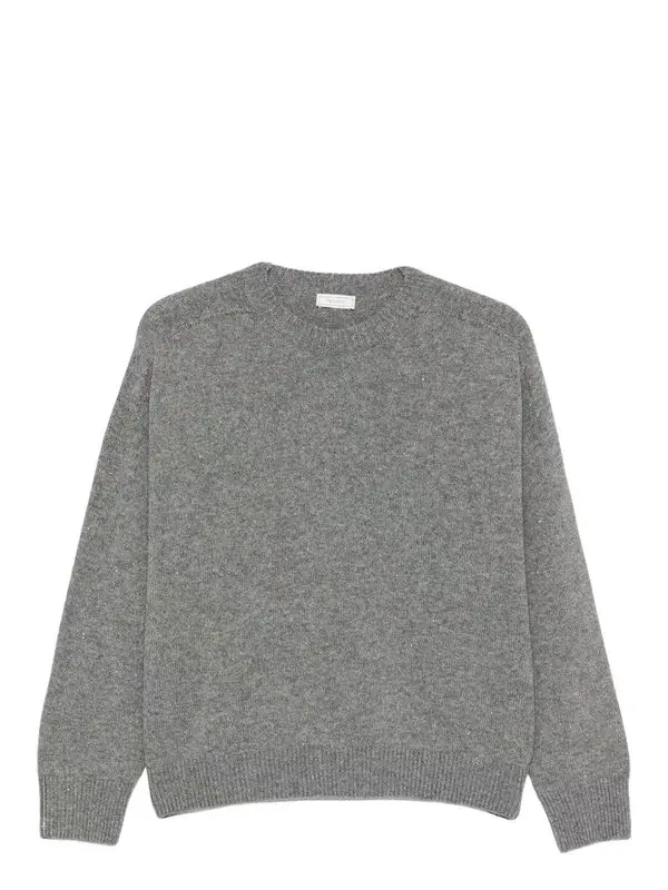 Peserico Long-sleeve Sweater With Metallic Thread - Grey