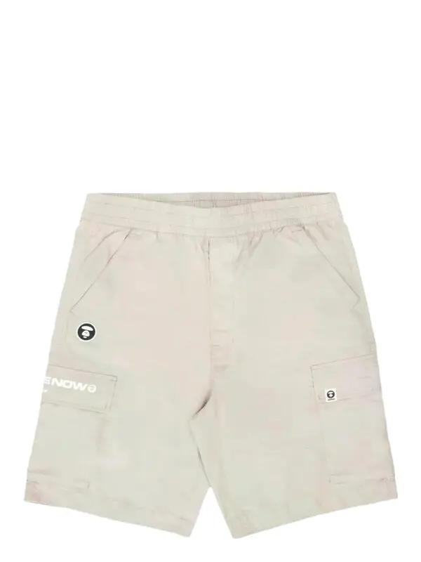 AAPE BY *A BATHING APE Cargo Shorts With Moonface Patch - Neutrals