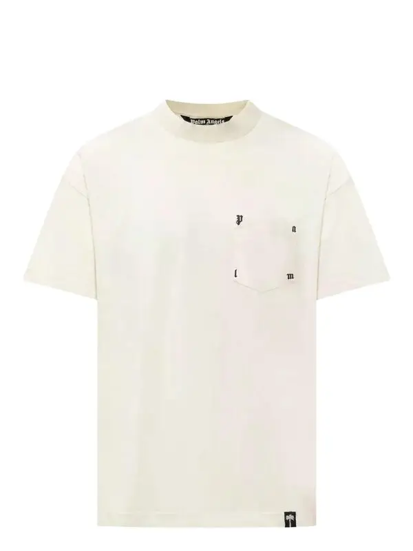 Palm Angels Chest-pocket Logo-print T-shirt - Neutrals