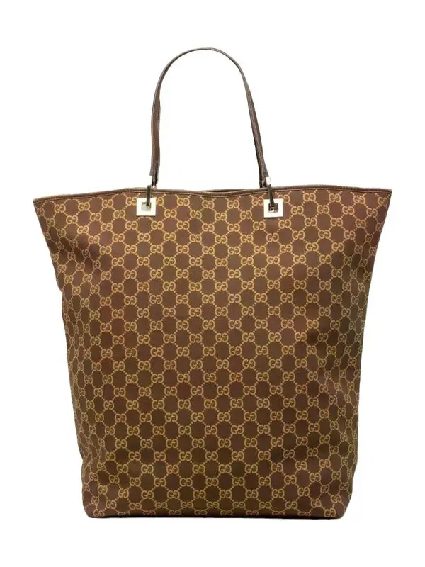 Gucci Gg Canvas Tote Bag - Brown