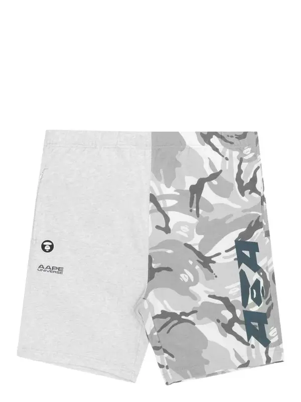 AAPE BY *A BATHING APE Moonface Colour-block Track Shorts - Grey