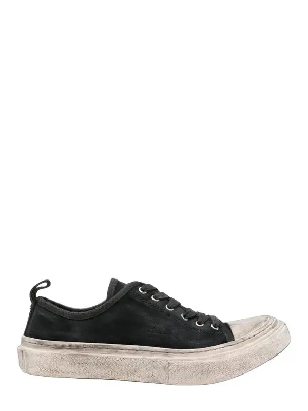 ANN DEMEULEMEESTER Distressed Effect Lace-up Sneakers - Black