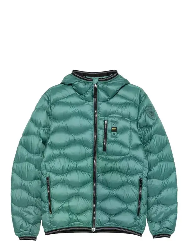 BLAUER. Quilted Hooded Jacket - Green