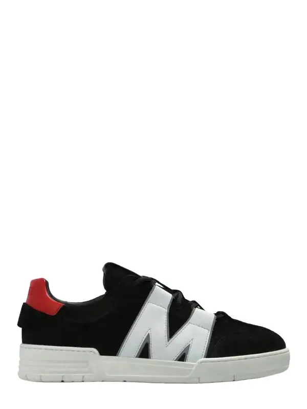 Moschino Patch Leather Sneakers - Black