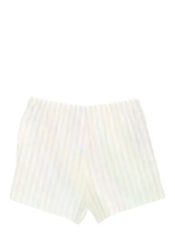 BAMBAH Pinstripe Linen Shorts - Grey
