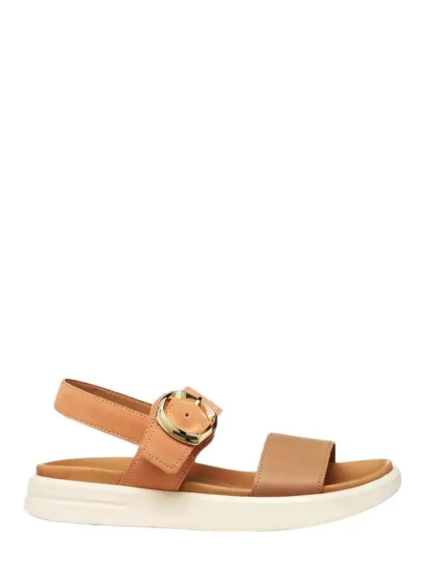 Geox Xand 2s Buckle-fastening Metallic Sandals - Brown