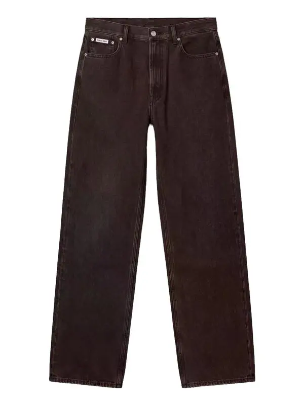 Calvin Klein Wide-leg Jeans In Wash - Black