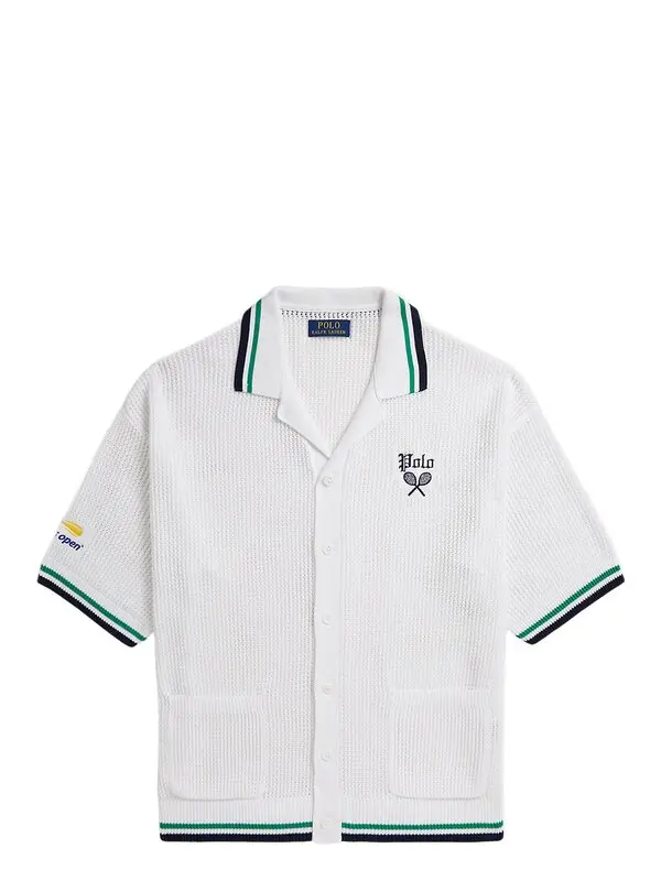 Ralph Lauren Us Open Short-sleeve Cardigan - Ceramic White Multi