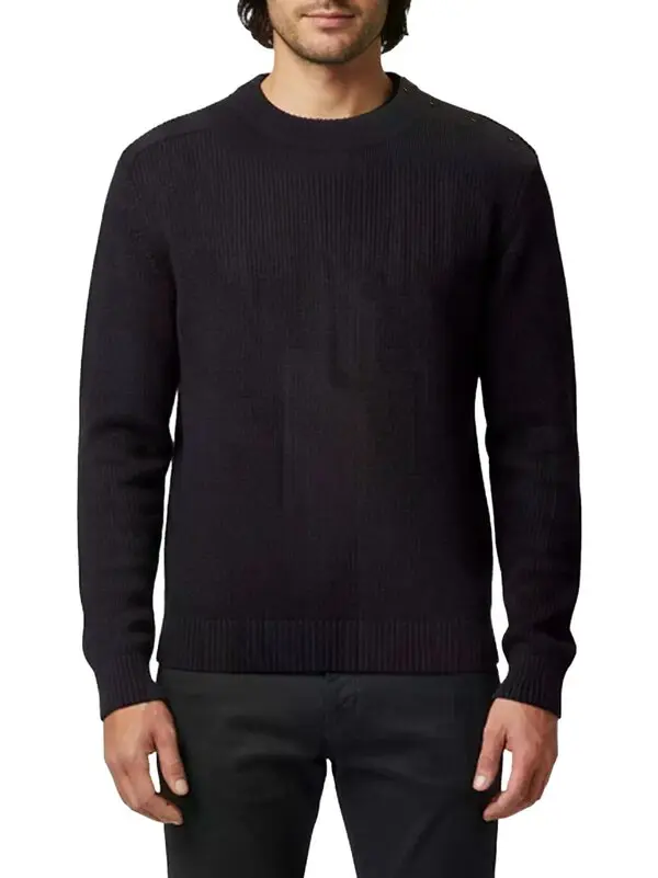 Saint Laurent Ribbed Crew Neck Sweater - Blue