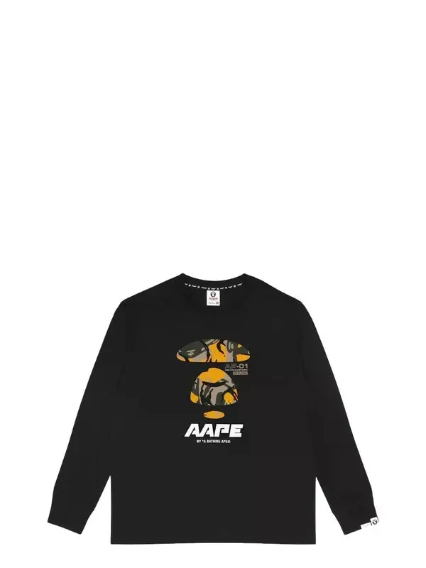 AAPE BY *A BATHING APE Camouflage Graphic Crewneck Sweatshirt - Black