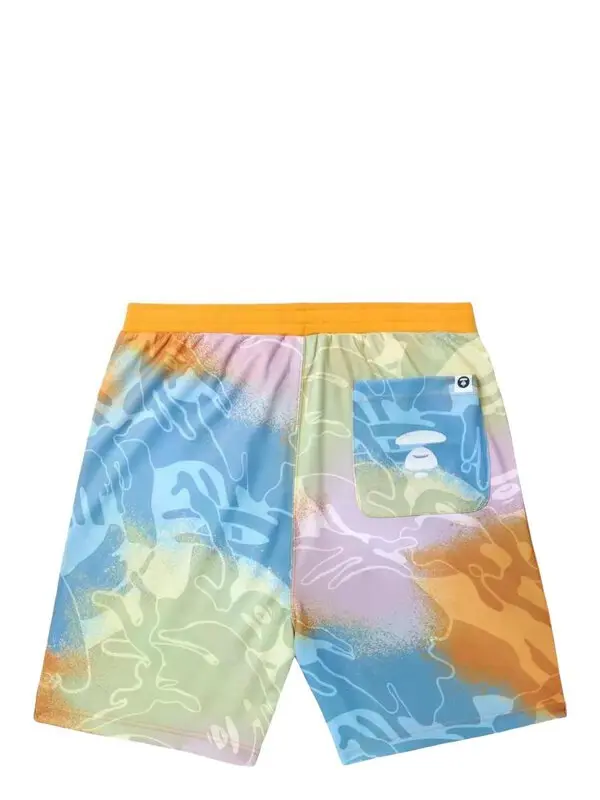 AAPE BY *A BATHING APE Embroidered Logo Track Shorts - Orange