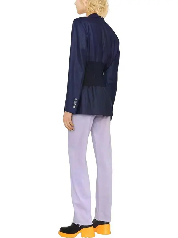 Stella McCartney Elastic Band Single-breasted Blazer - Blue
