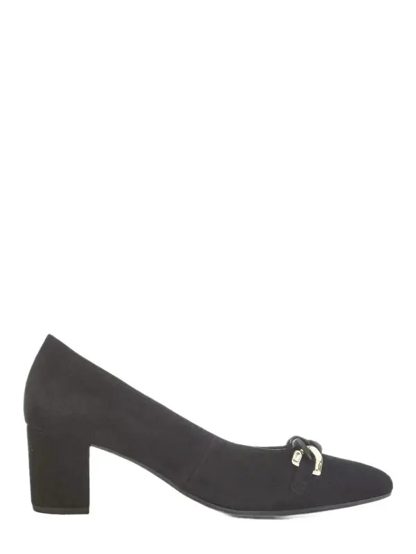 Gabor Block Heel Pumps With Knot Detail - Black