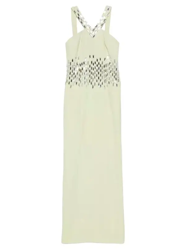 JEAN-LOUIS SABAJI Maxi Dress With Crystal Embellishments - Neutrals