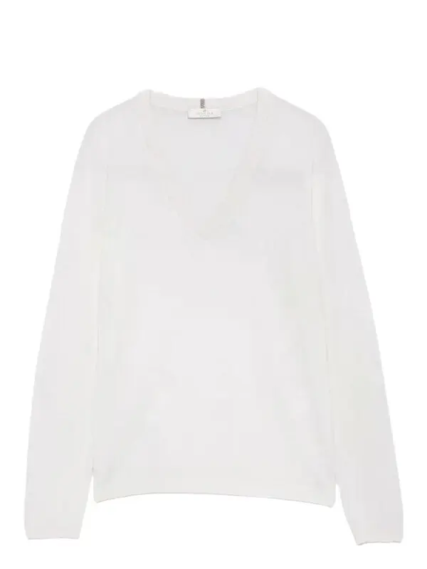 PANICALE V-neck Cashmere Sweater - Neutrals