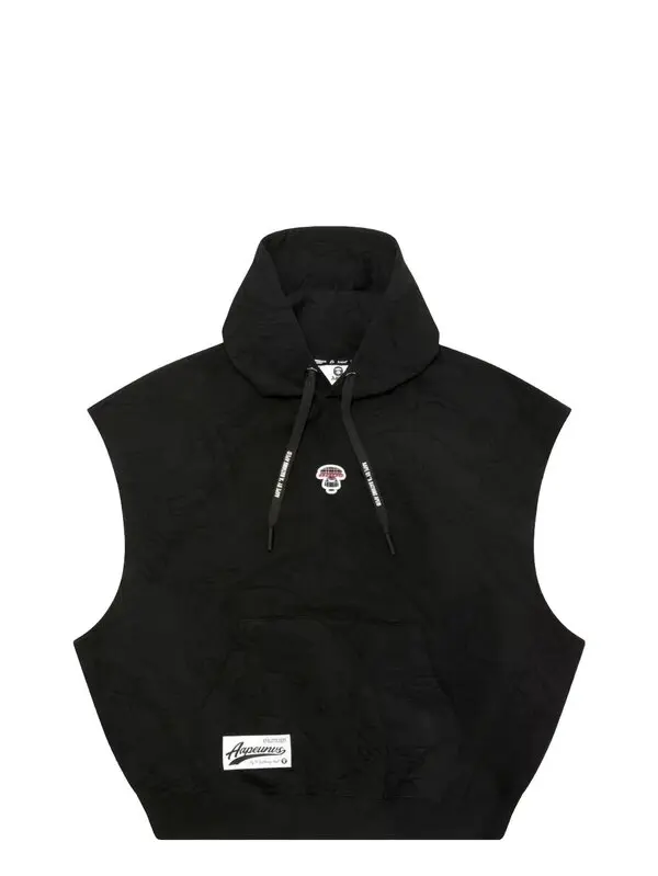 AAPE BY *A BATHING APE Camouflage Print Sleeveless Hoodie - Black