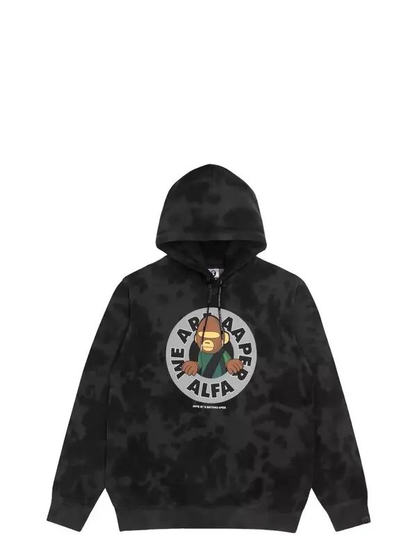 AAPE BY *A BATHING APE Moonface Tie-dye Hoodie - Black