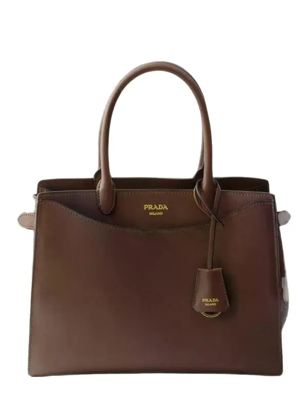 Prada Large Leather Handbag - Brown