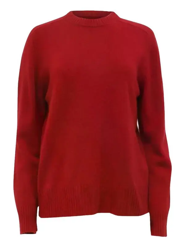 LOULOU Safi Cashmere Crew Neck Sweater - Red