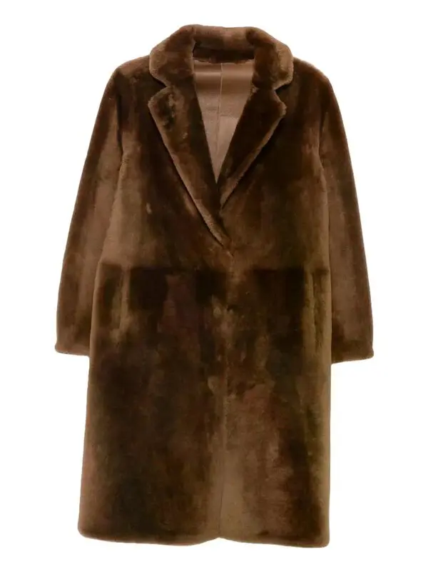 YVES SALOMON Button-fastening Coat - Brown